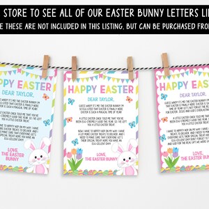 Letter From the Easter Bunny Template, Kids Easter Morning Surprise ...
