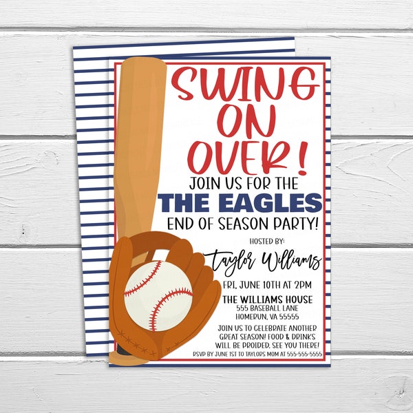 Baseball Invitation - Etsy