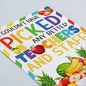 Teacher Appreciation Sign, Fruit Bar Printable Decor, Brunch Lunch ...