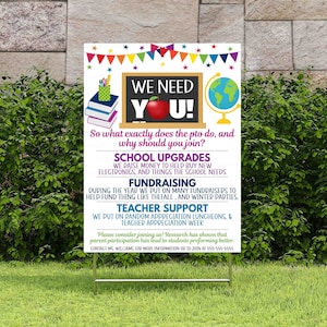 PTO PTA Flyer, Editable Printable Informational Form, Did You Know the ...