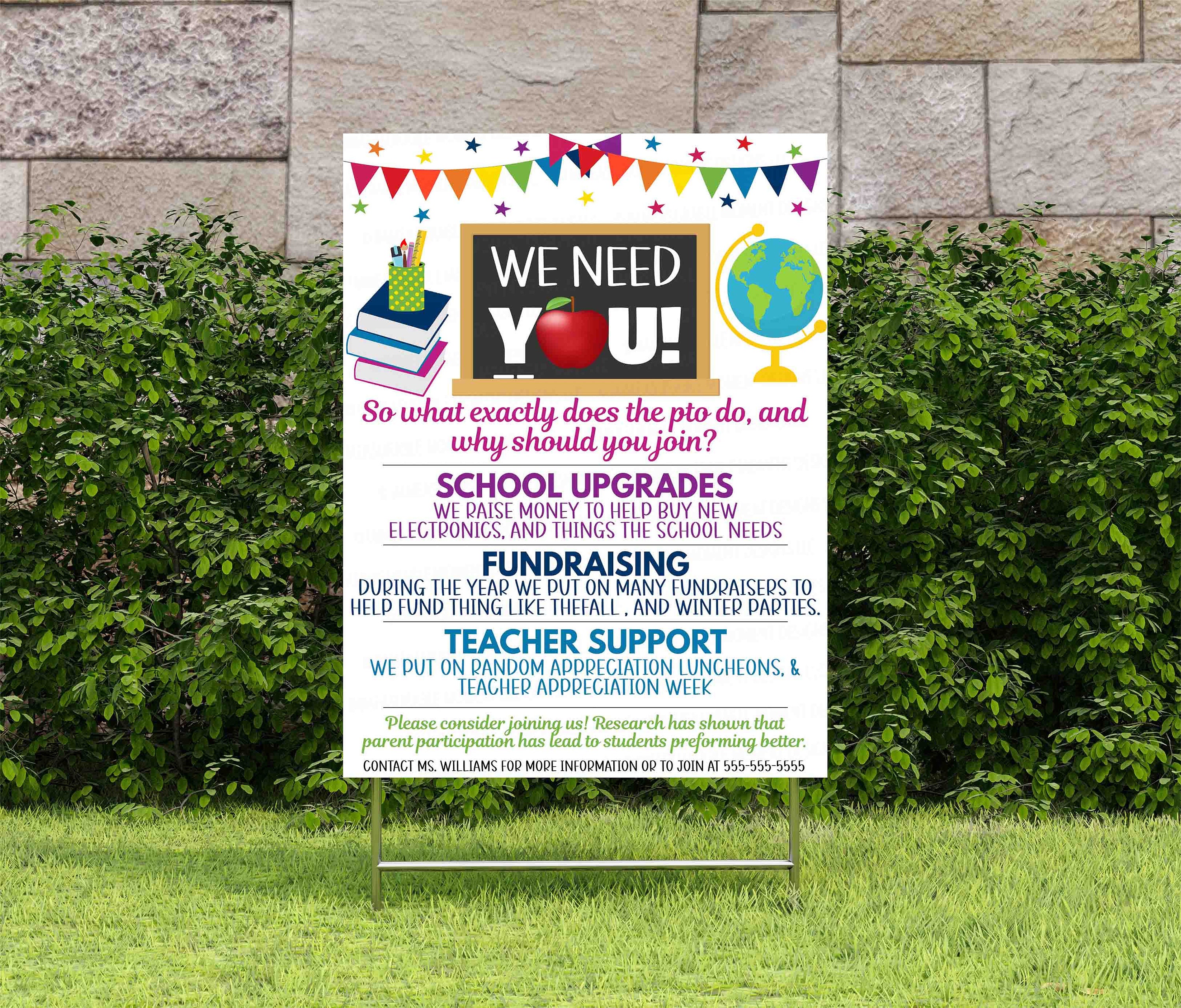 PTO PTA Flyer, Editable Printable Informational Form, Did You Know the ...