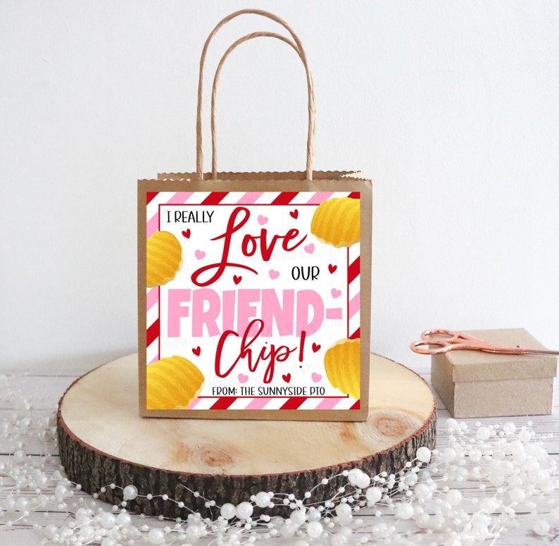 Potato Chip Valentine's Day Gift Tags, Chip Chip Hooray, Potato Chips ...