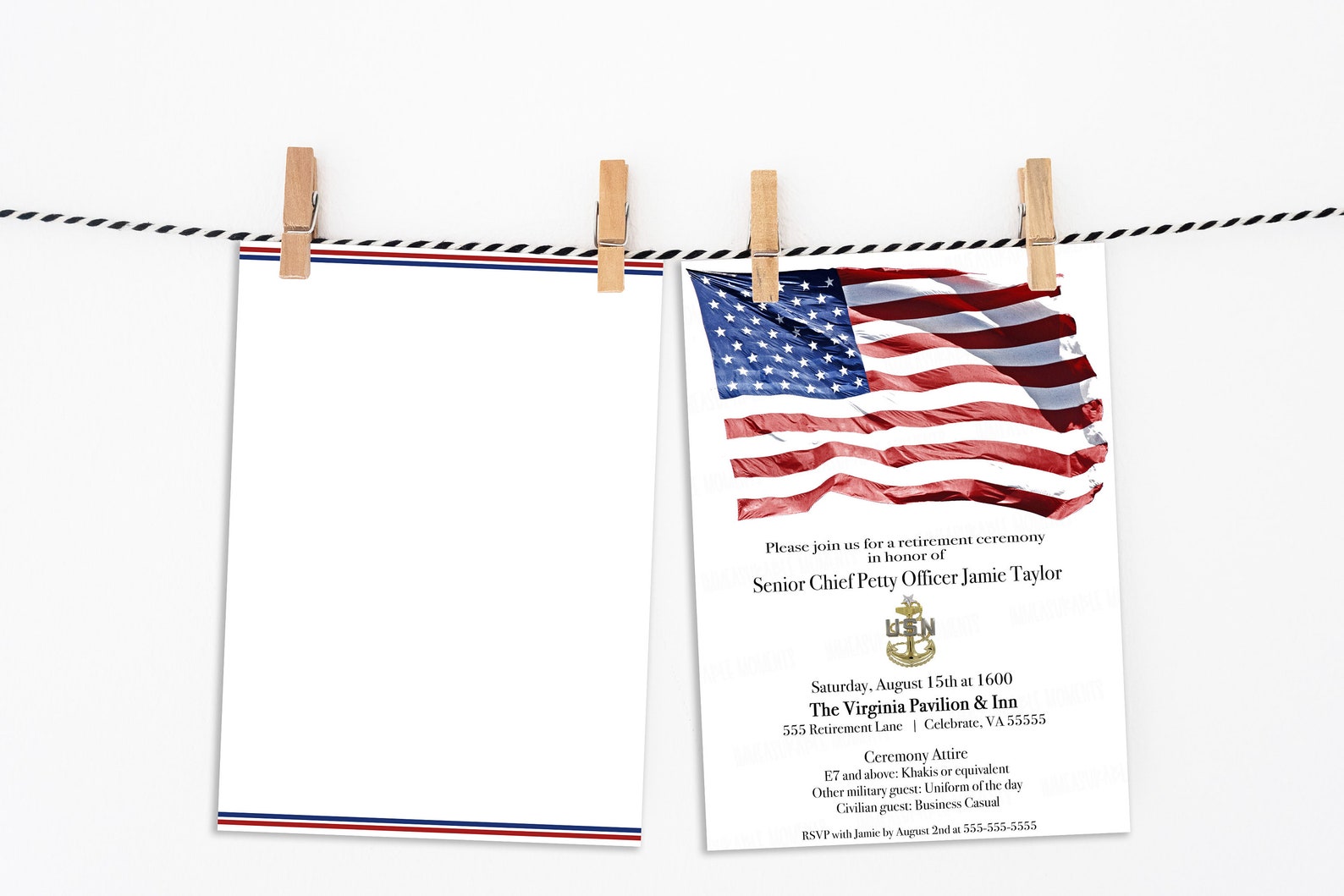 Editable E8 Senior Chief Retirement Invitation, DIY US Navy Retirement ...