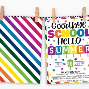 End of School Invitation, Goodbye School Hello Summer, Preschool ...