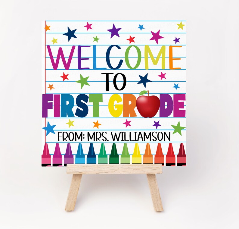 Welcome to First Grade Gift Tag, New School Year 1st Grade Student Gift ...