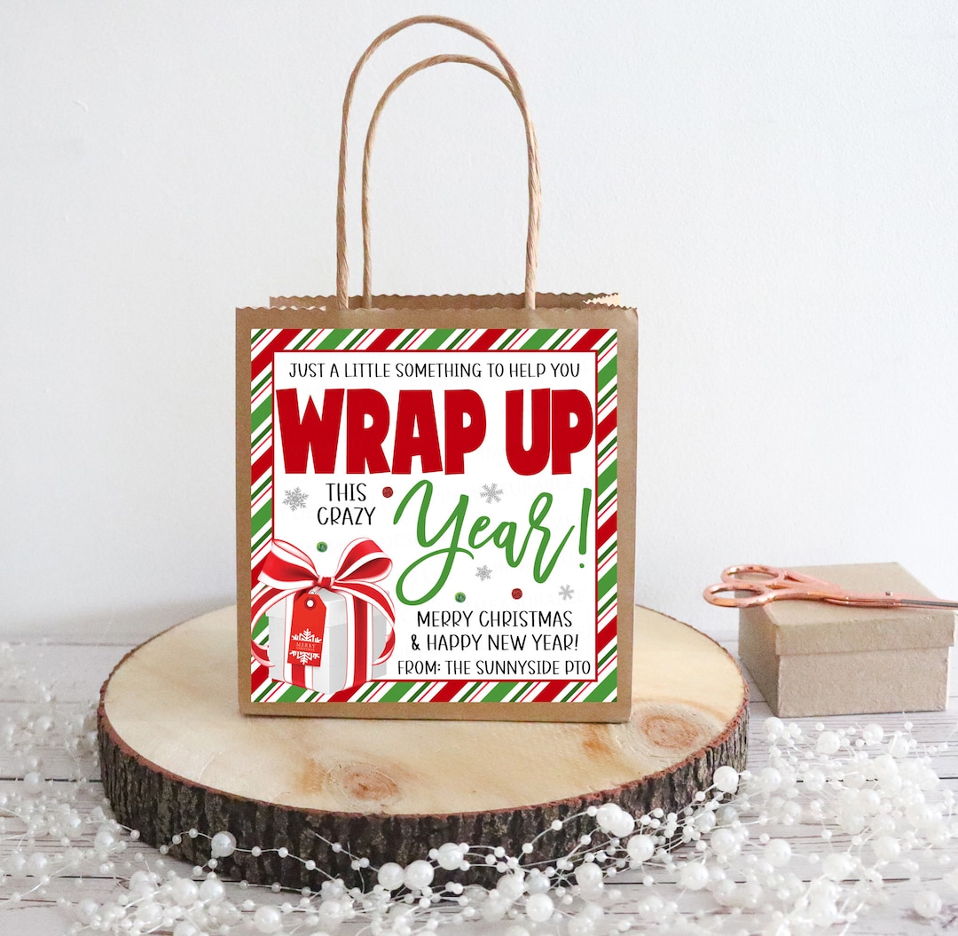 Christmas Wrapping Paper Gift Tags, Wrap up This Year, Christmas ...