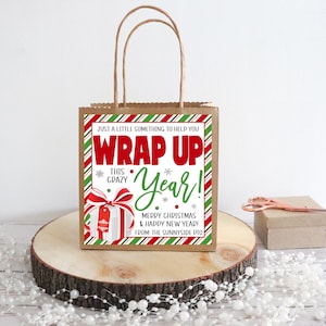 Christmas Wrapping Paper Gift Tags, Wrap up This Year, Christmas ...