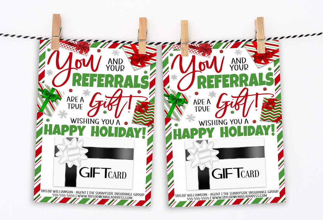 Christmas Pop by Gift Card Holder, Referrals Are A Gift Marketing ...