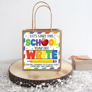 Back to School Pencil Gift Tags, Start the School Year off Write, Pen ...