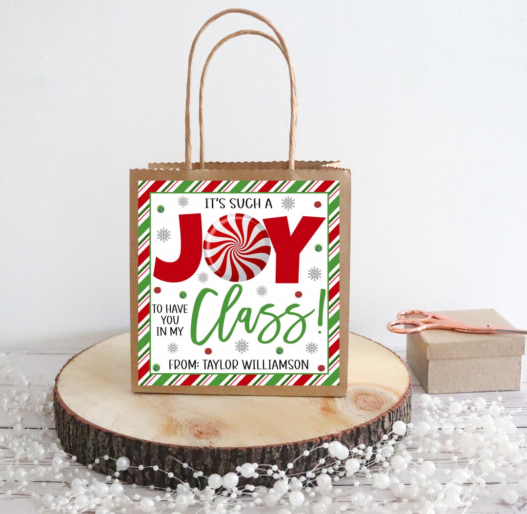 Christmas Classmate Gift Tags Peppermint Candy Joy to Have - Etsy