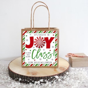 Christmas Classmate Gift Tags, Peppermint Candy Joy to Have You in My ...