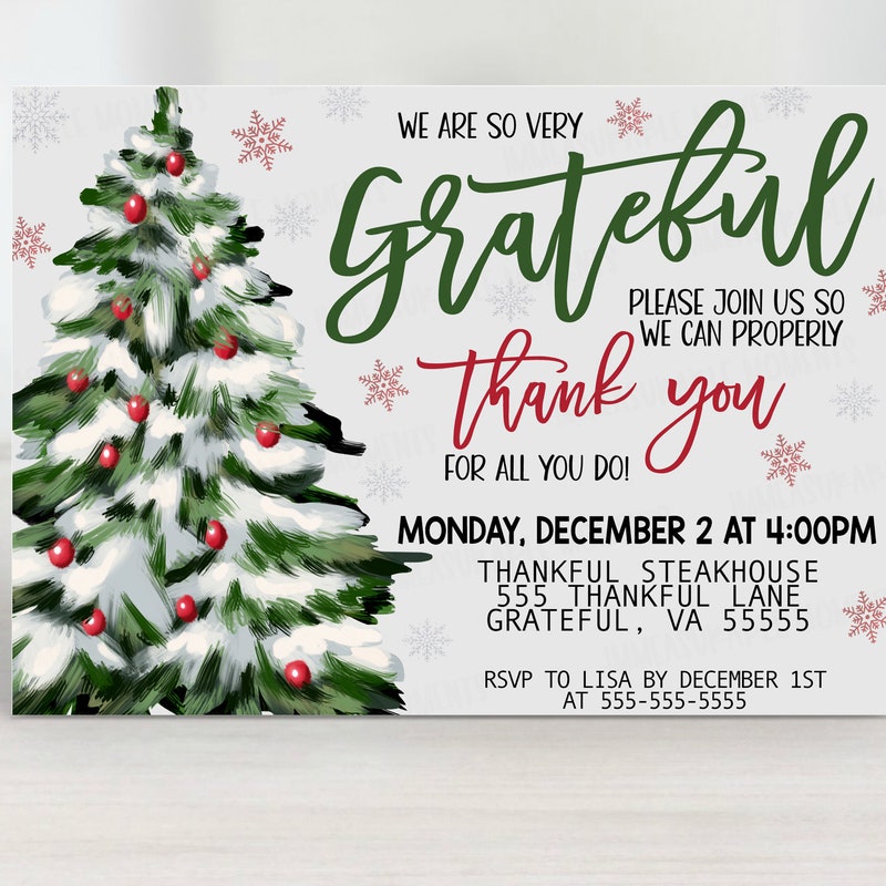 Office Christmas Luncheon Invitation - Etsy