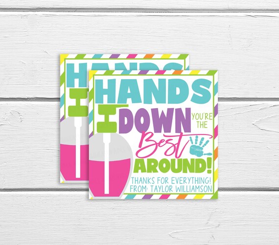 Appreciation Soap Gift Tag, Editable Hand Soap Lotion Hand Sanitizer ...