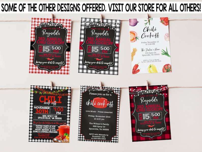 Editable Chili Cookoff Kit Full Kit Cook-off Party Event - Etsy