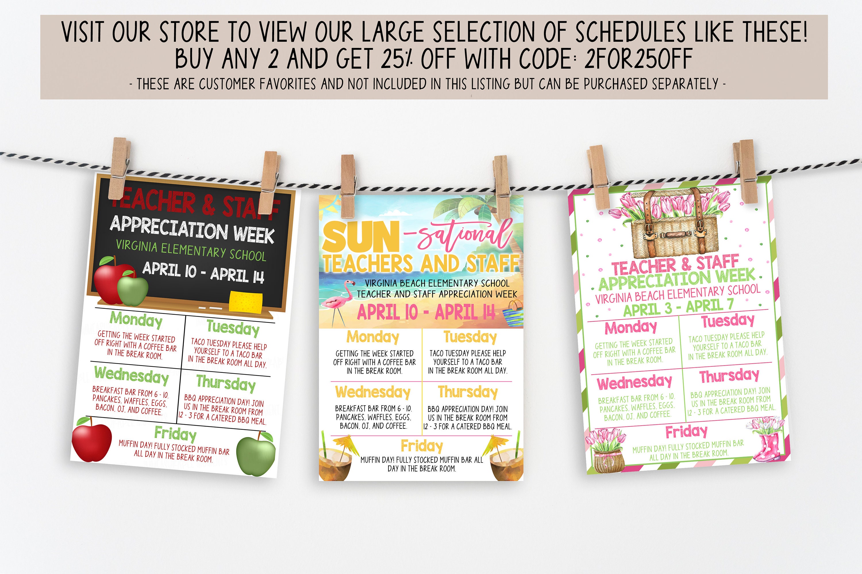 Baseball Teacher Staff Appreciation Week Itinerary Flyer, You're a Home ...