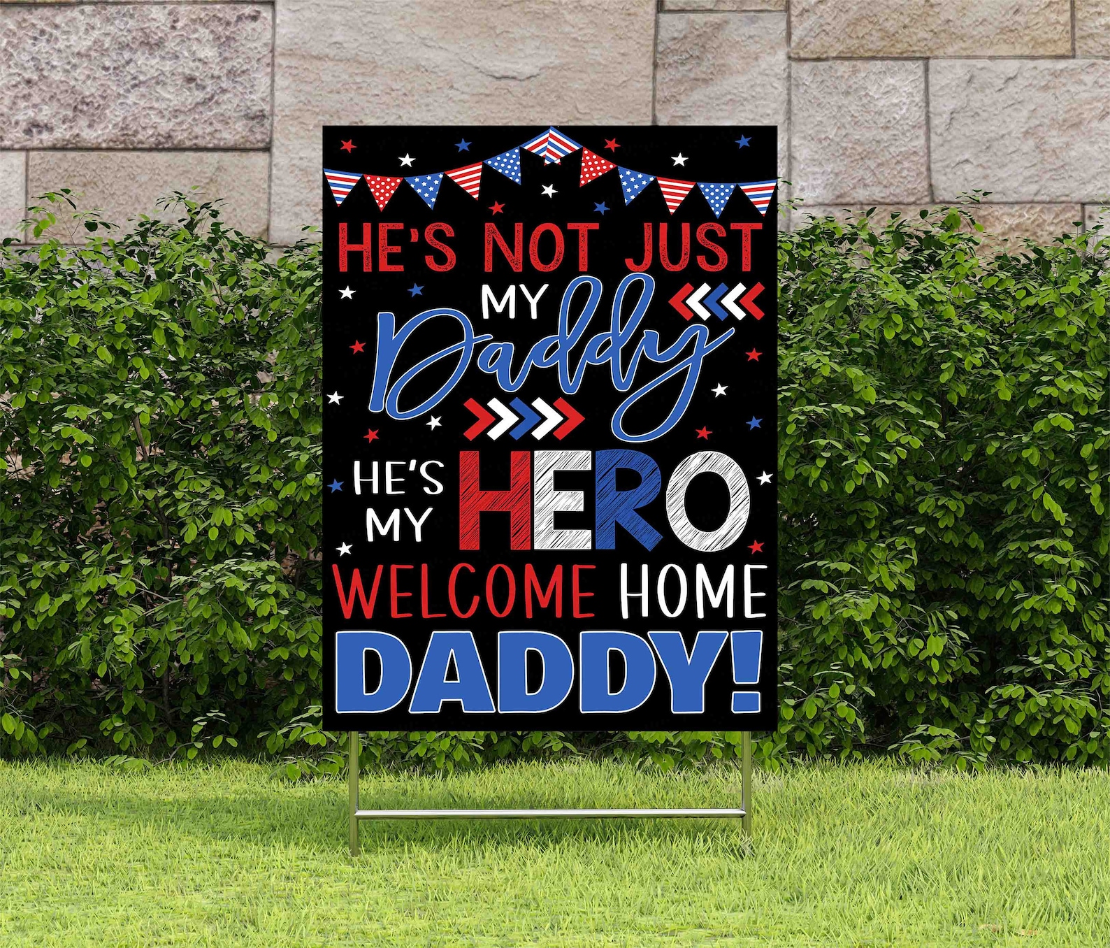 Welcome Home Daddy Sign, Instant Download Military Deployment ...