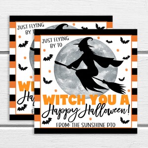 Halloween Gift Tags Witch You A Happy Halloween Co-worker - Etsy