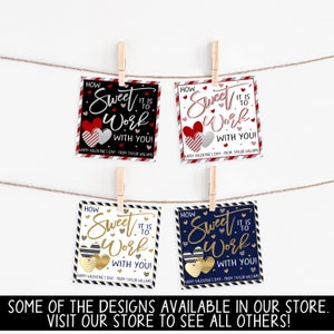 Valentine's Coworker Gift Tags, Editable Company Staff Appreciation ...