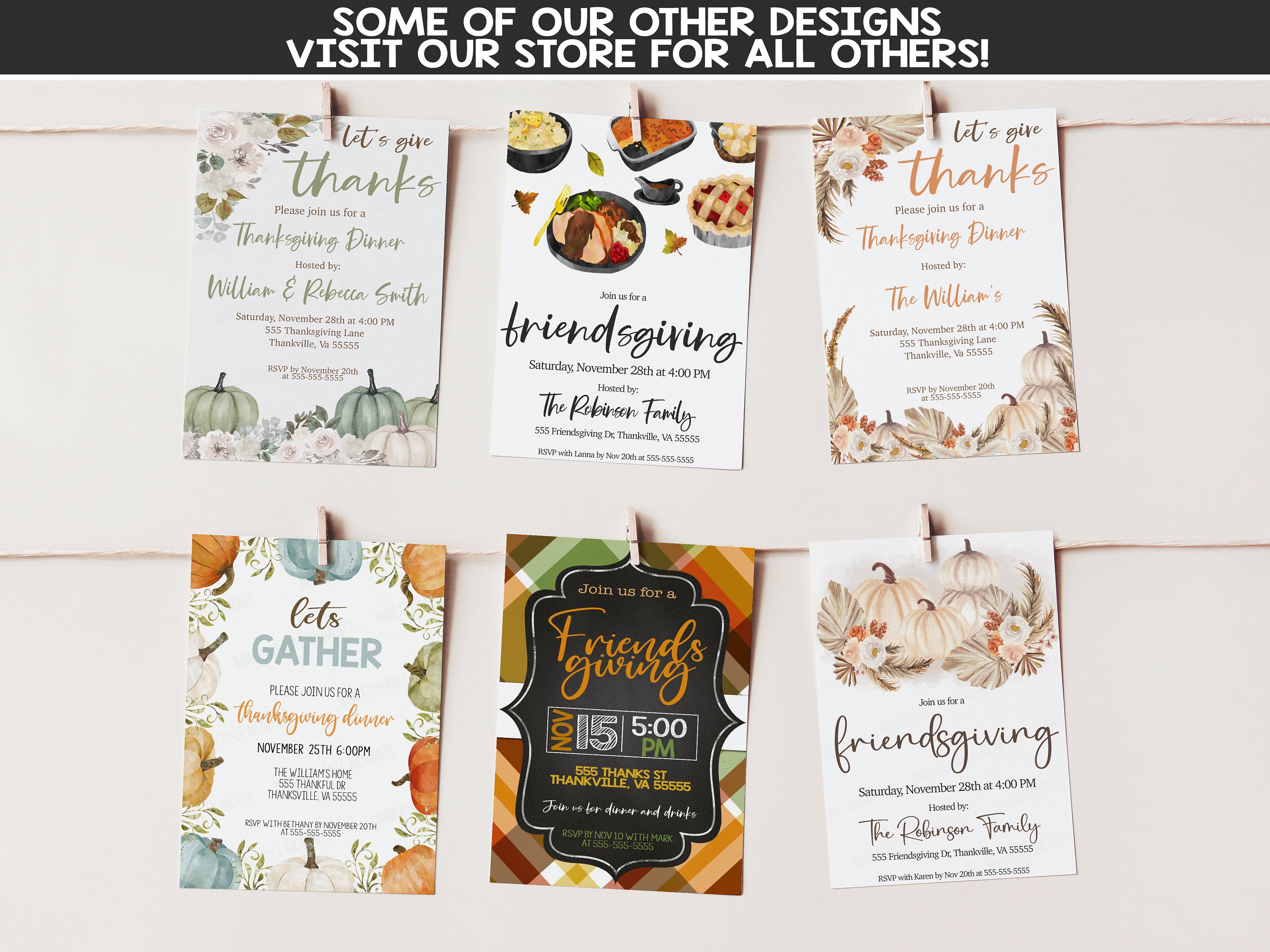 EDITABLE Thanksgiving Lunch Invitation, Employee Business Work Fall ...