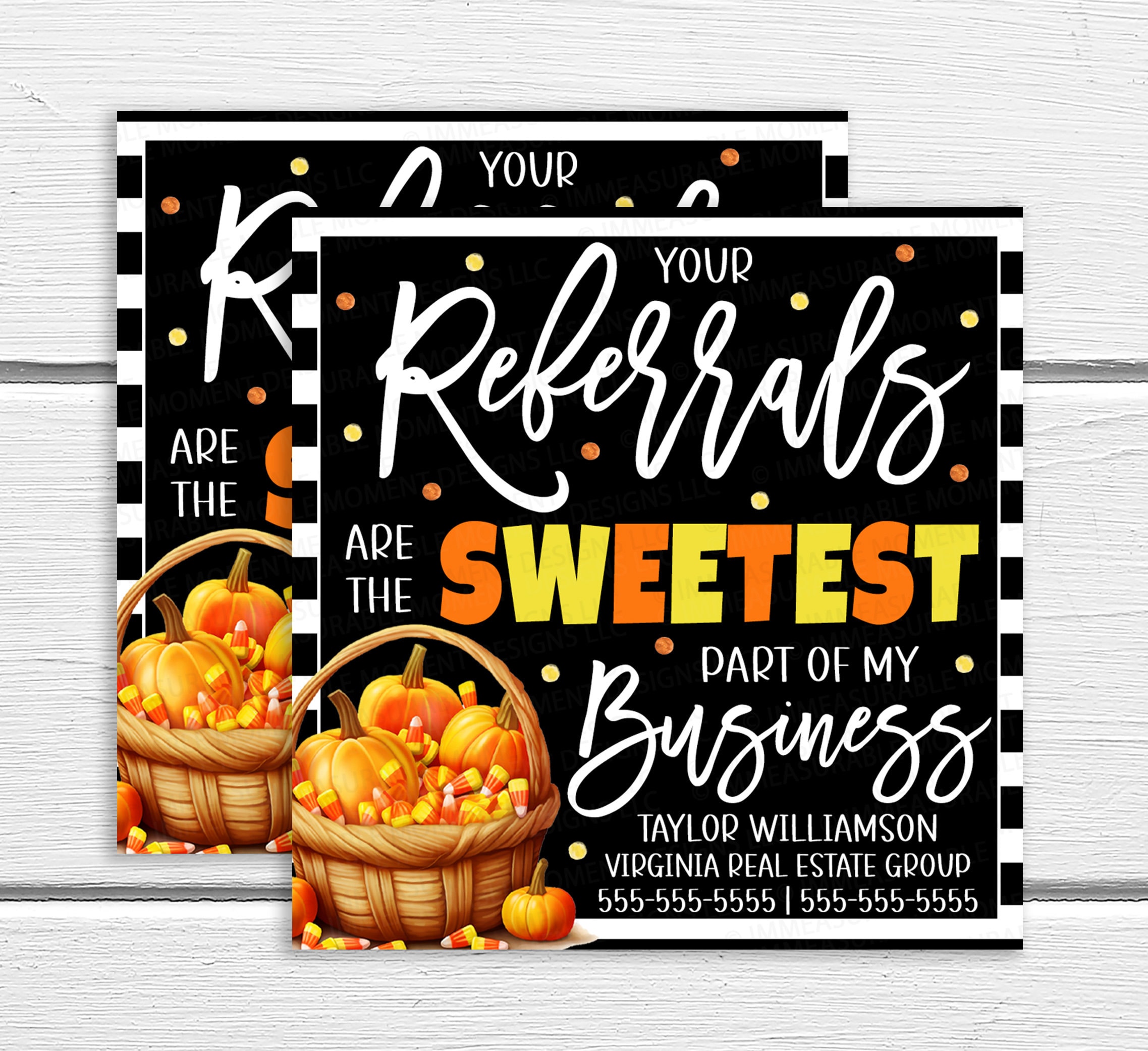 Halloween Referral Gift Tags, Fall Candy Referrals Sweetest Part of My ...