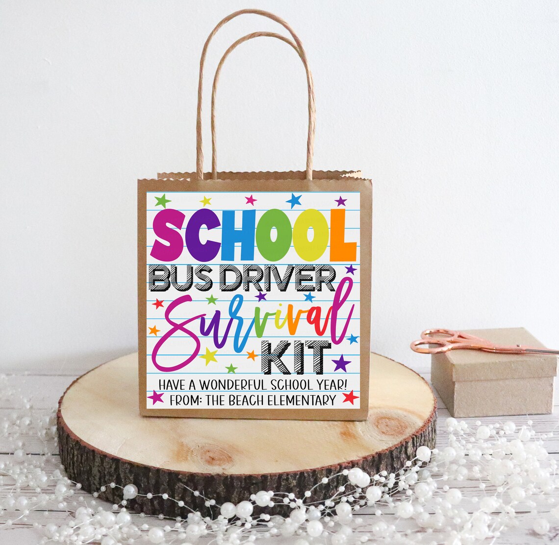 Bus Driver Survival Kit Gift Tag School Transportation - Etsy