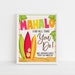 Mahalo Thank You Sign, Printable Hawaiian Tropical Beach Theme, Teacher ...
