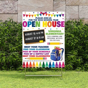 School Open House Flyer, Editable Back to School Invite, Meet the ...