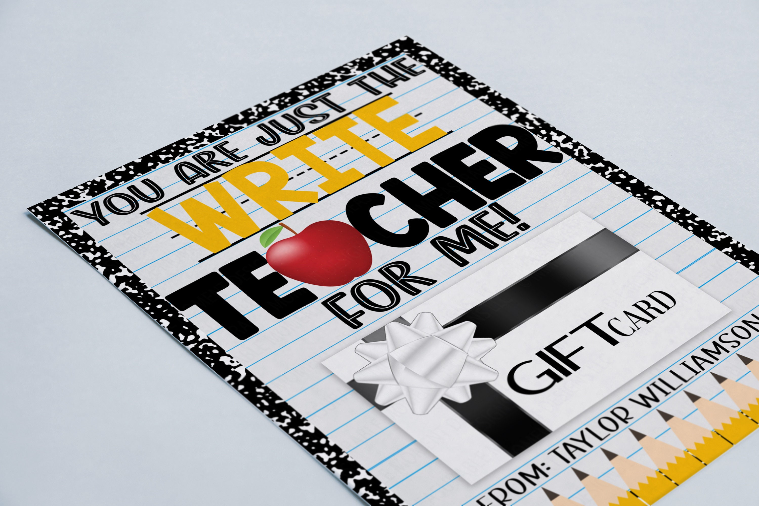 Teacher Appreciation Gift Card Holder You Are Just the Write - Etsy