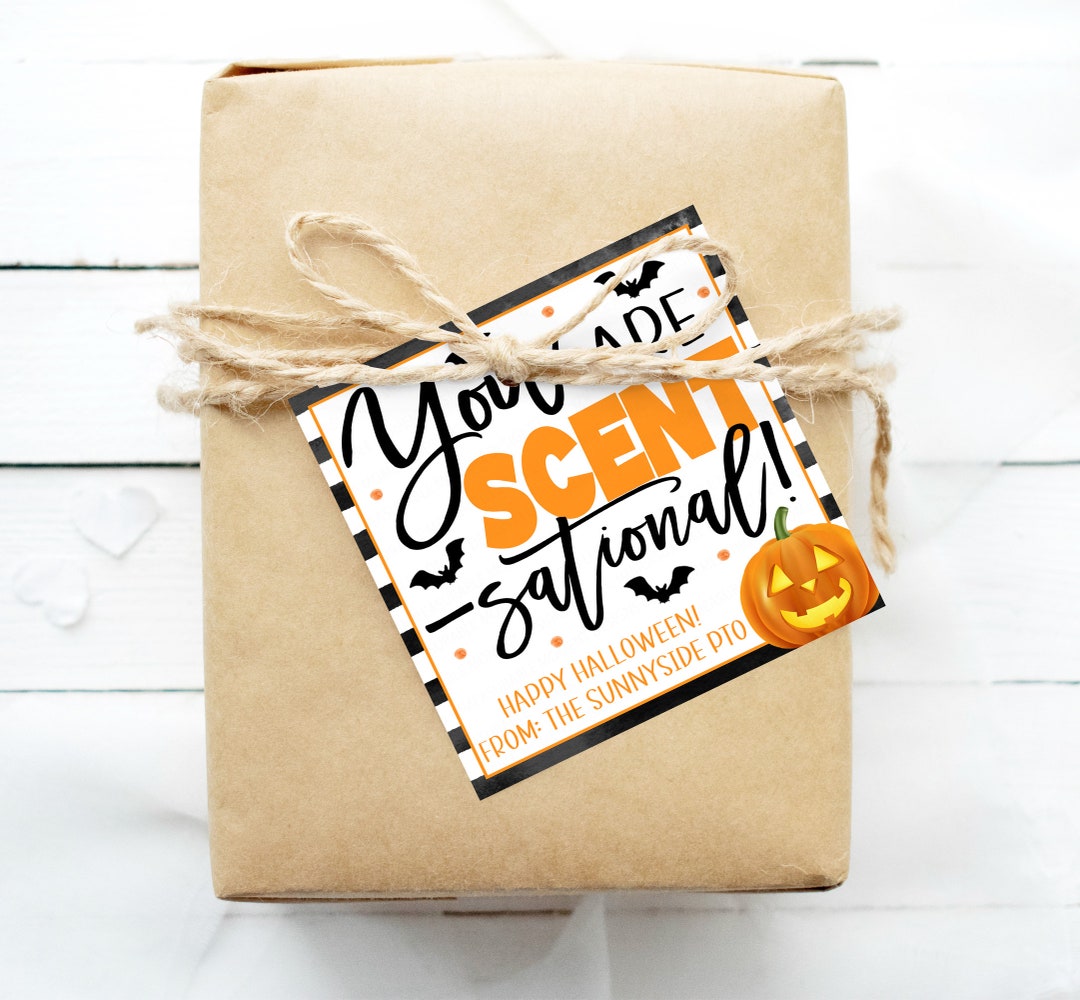 Halloween Appreciation Gift Tag, You Are Scent-sational Label, Thank ...