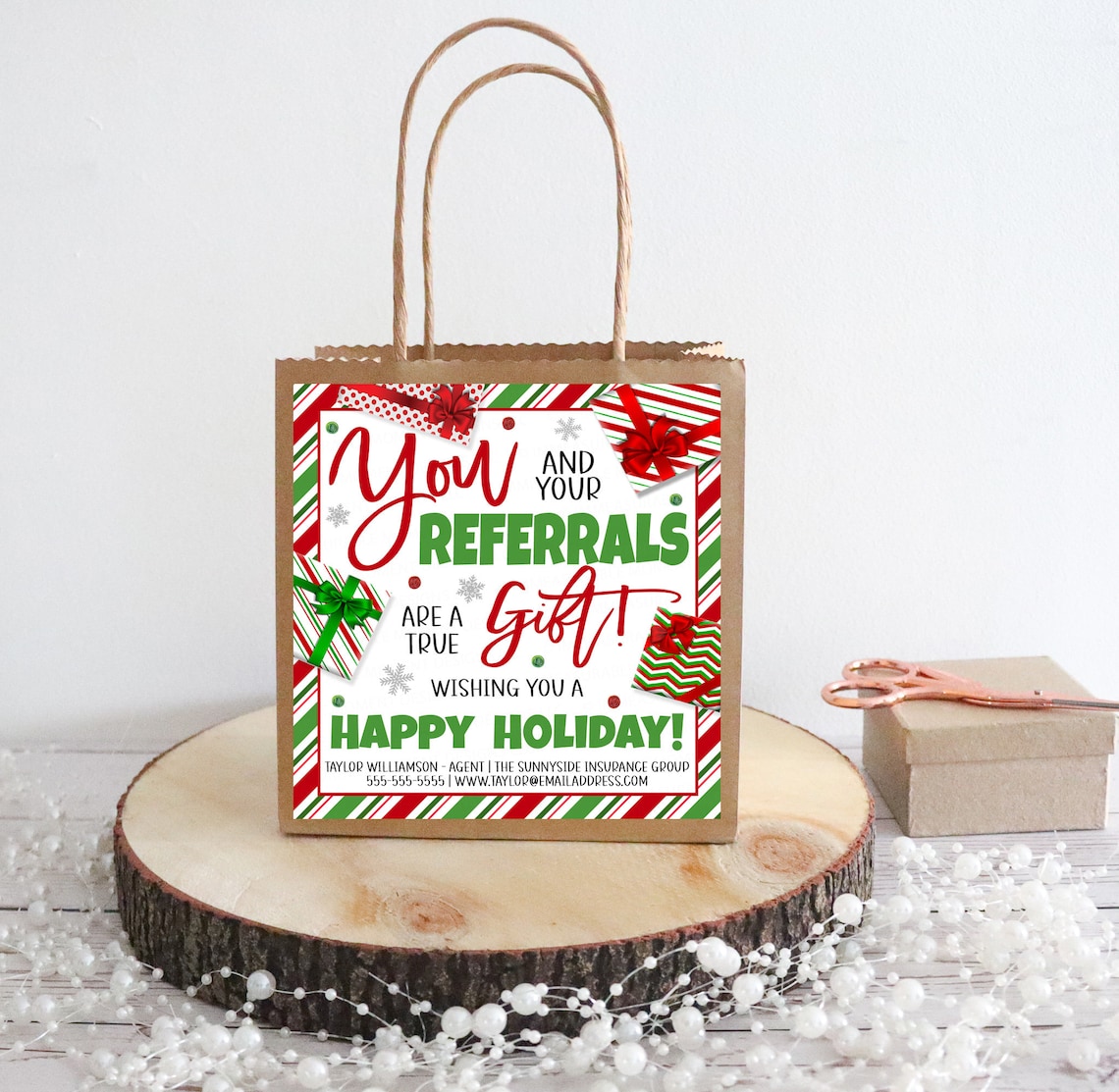 Christmas Pop by Gift Tags, Referrals Are A Gift Marketing, Client ...