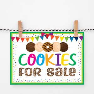 Scout Cookie Booth Sign, Cookies Sold Here, Printable Cookie Drop ...
