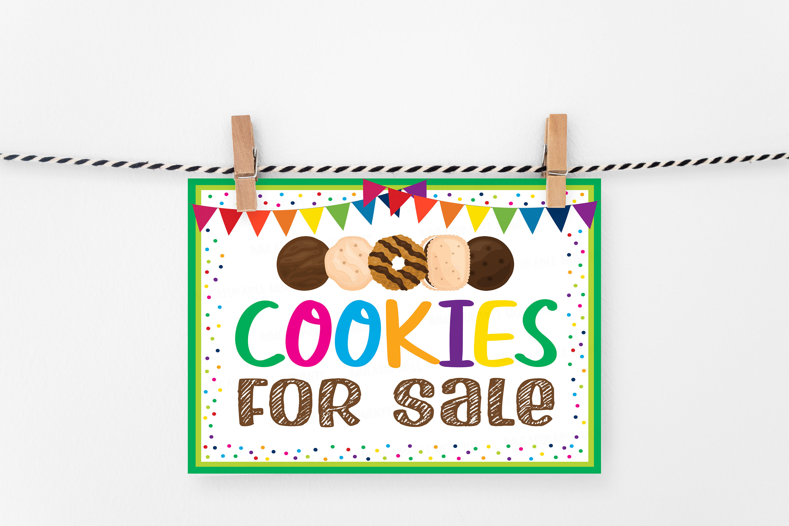 Scout Cookie Booth Sign, Cookies Sold Here, Printable Cookie Drop ...
