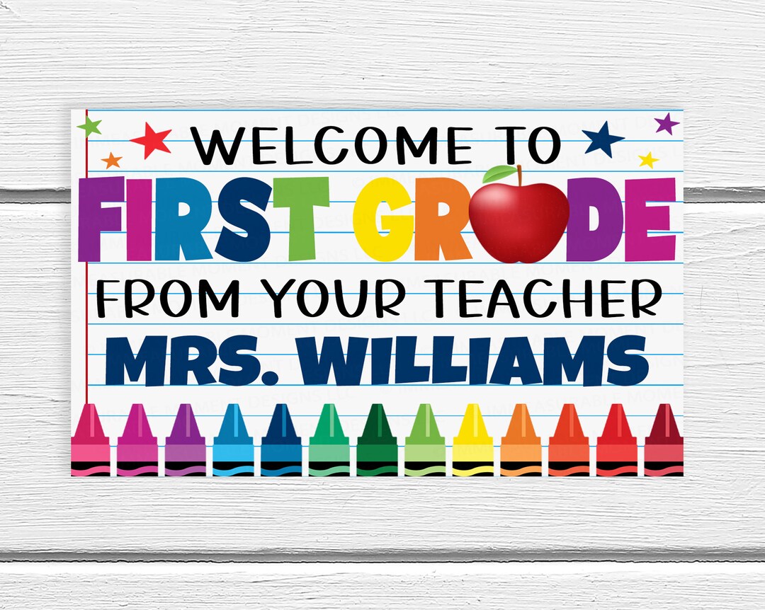 First Grade Postcard to Students, Hello From the Teacher, New School ...
