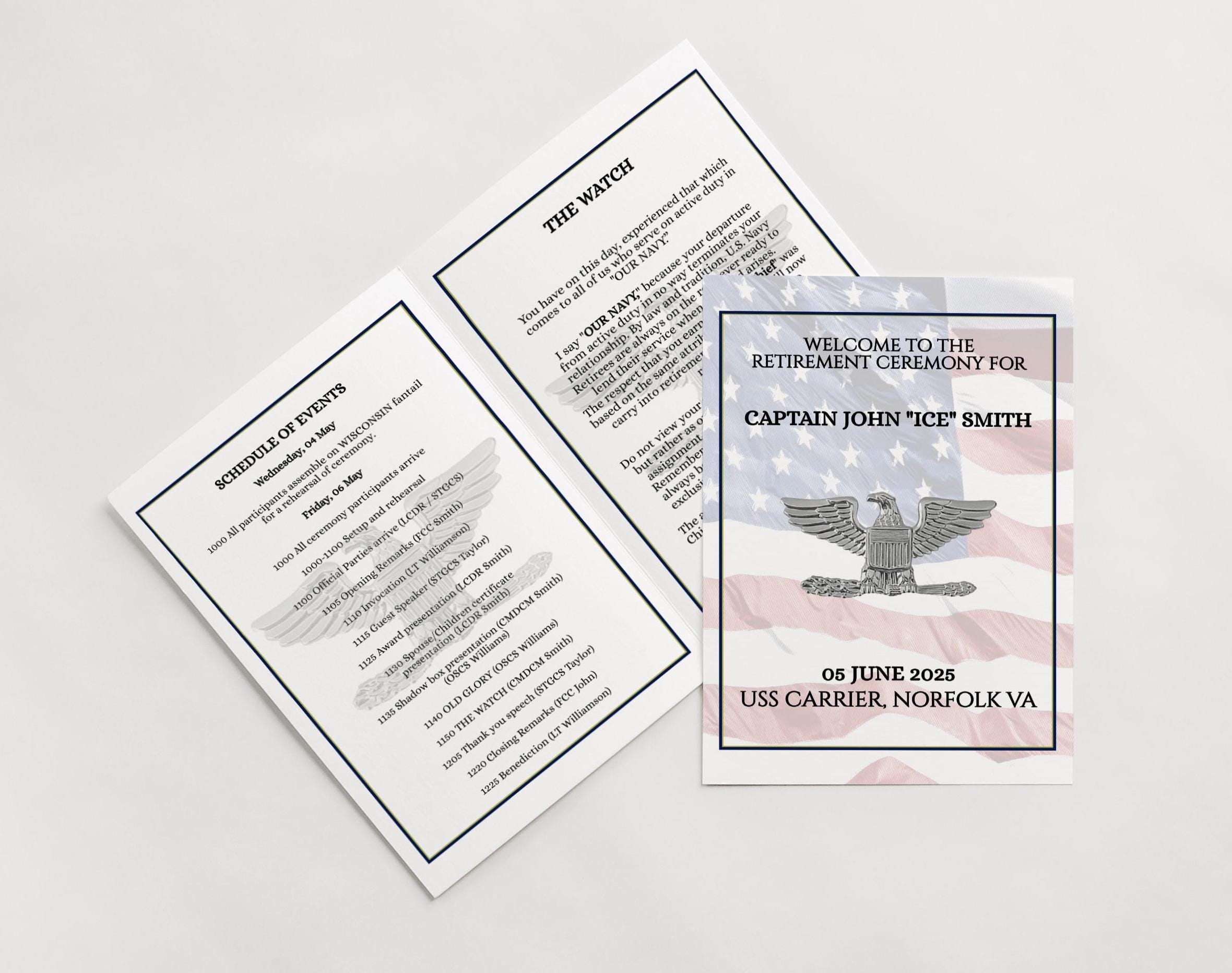 US Navy Captain Retirement Program, O6 Officer Retirement Ceremony ...
