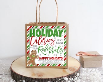 Christmas Realtor Pop by Gift Tags, Holiday Calories Don't Count but ...