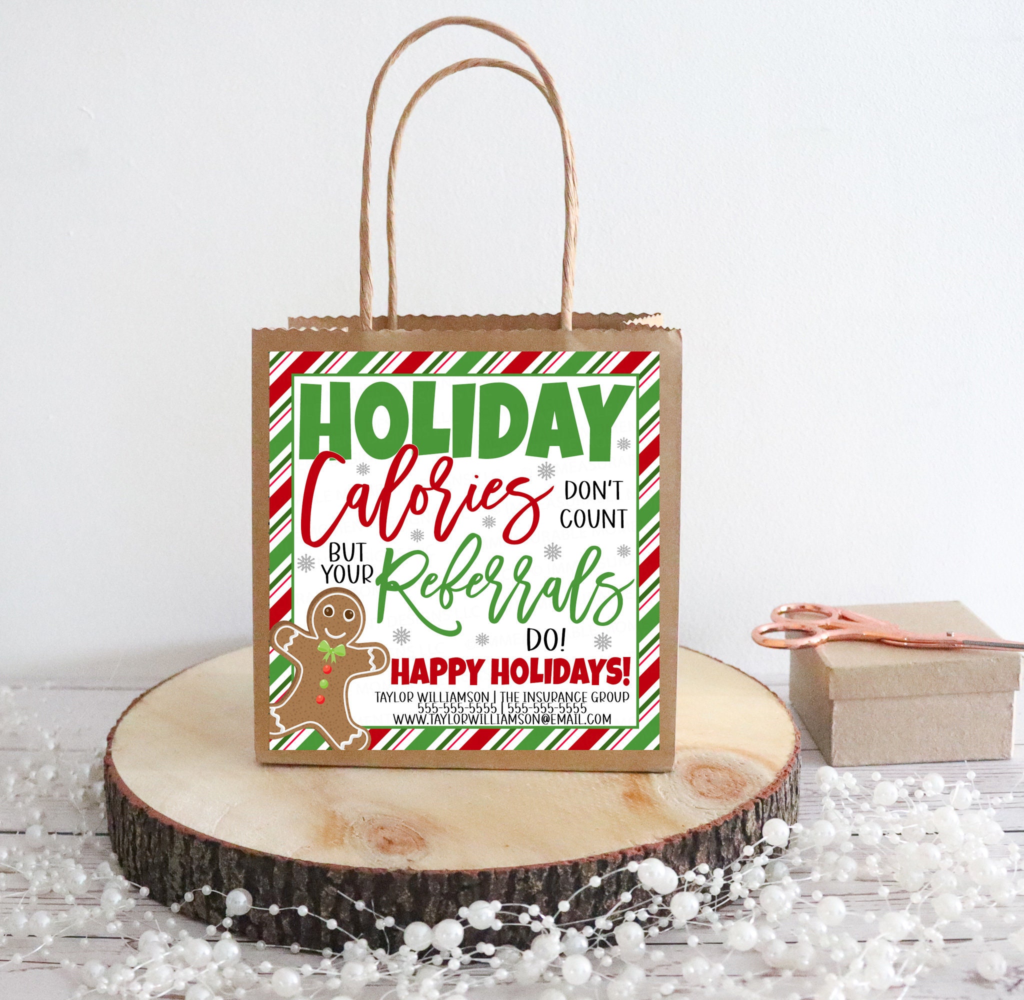 Christmas Pop by Gift Tags Holiday Calories Don't Count - Etsy
