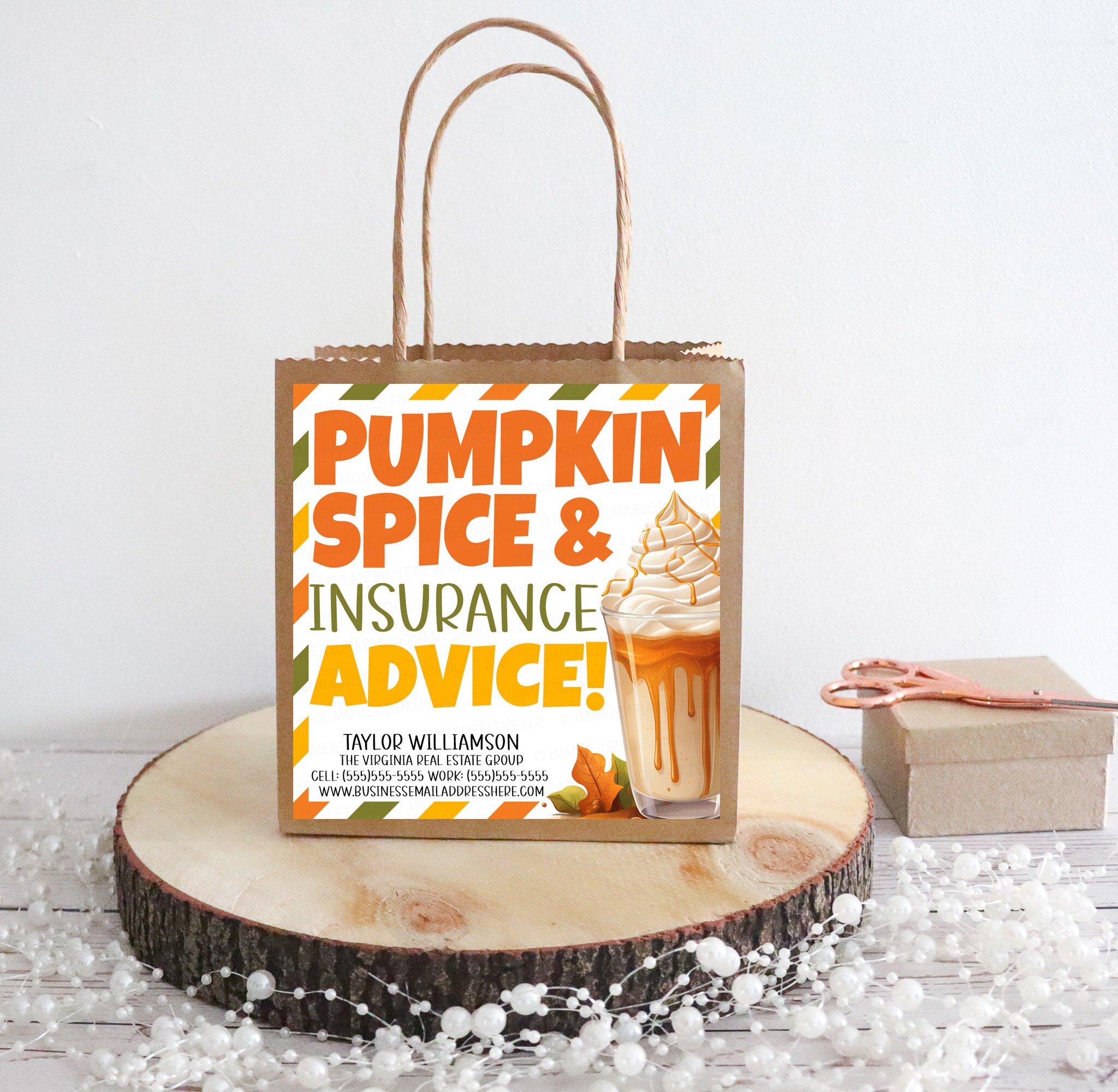 Fall Insurance Marketing Gift Tags, Pumpkin Spice & Insurance Advice ...