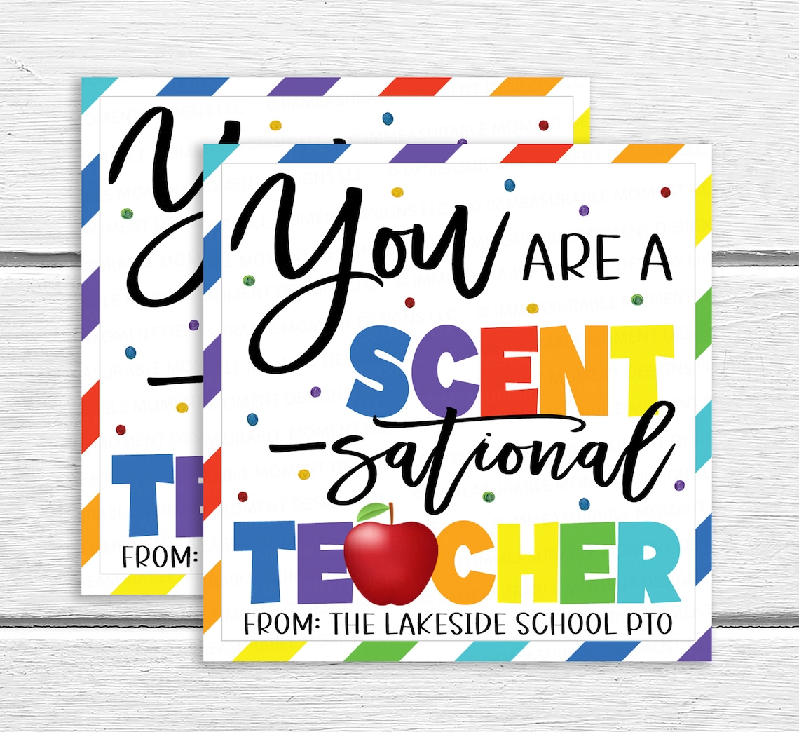 Teacher Appreciation Gift Tag You Are Scent-sational Soap - Etsy