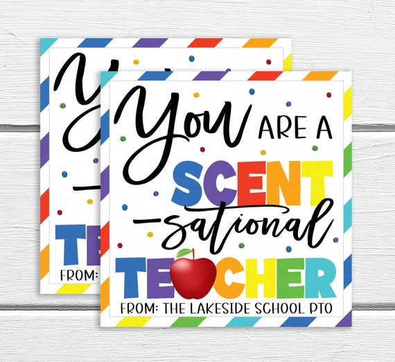 Teacher Appreciation Gift Tag You Are Scent-sational Soap - Etsy