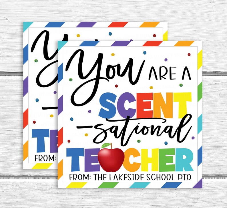 Teacher Appreciation Gift Tag You Are Scent-sational Soap - Etsy