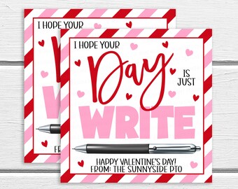 Pen Valentine Printable - Etsy