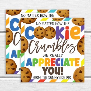 Cookie Appreciation Gift Tags, No Matter How the Cookie Crumbles ...