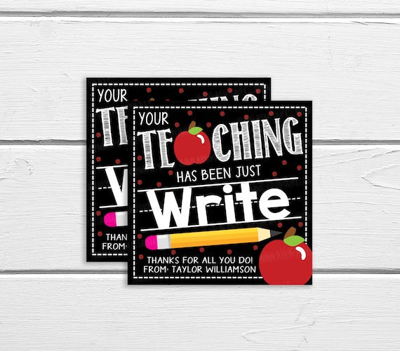 Teacher Pencil Gift Tags, Editable Teacher Appreciation School Tags ...