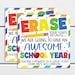 Back to School Eraser Gift Tags, Eraser Your Fears Going to Be an ...