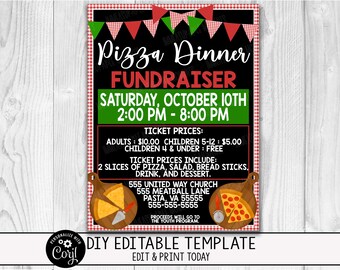 Pizza Fundraiser Flyer - Etsy