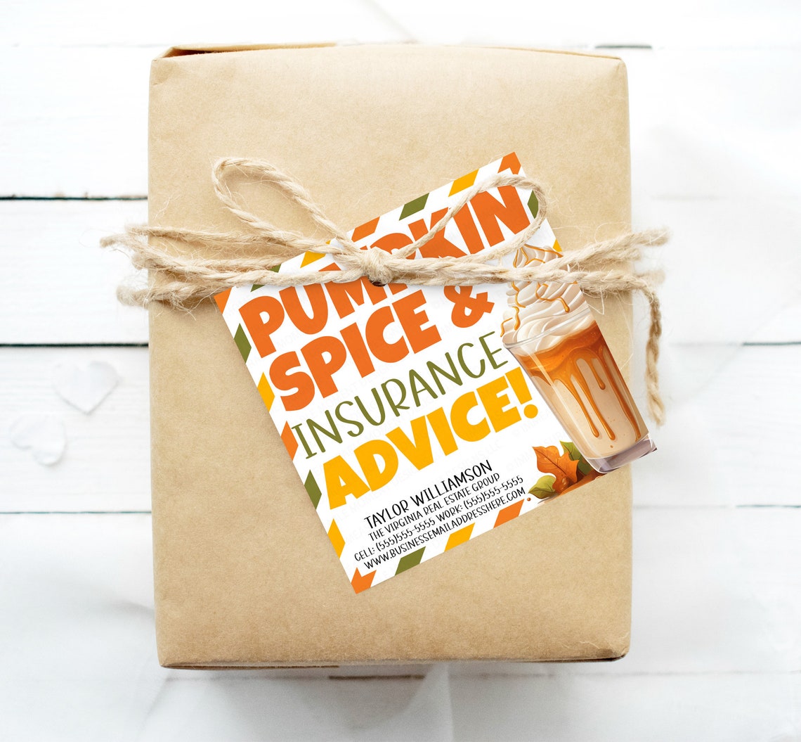Fall Insurance Marketing Gift Tags, Pumpkin Spice & Insurance Advice ...