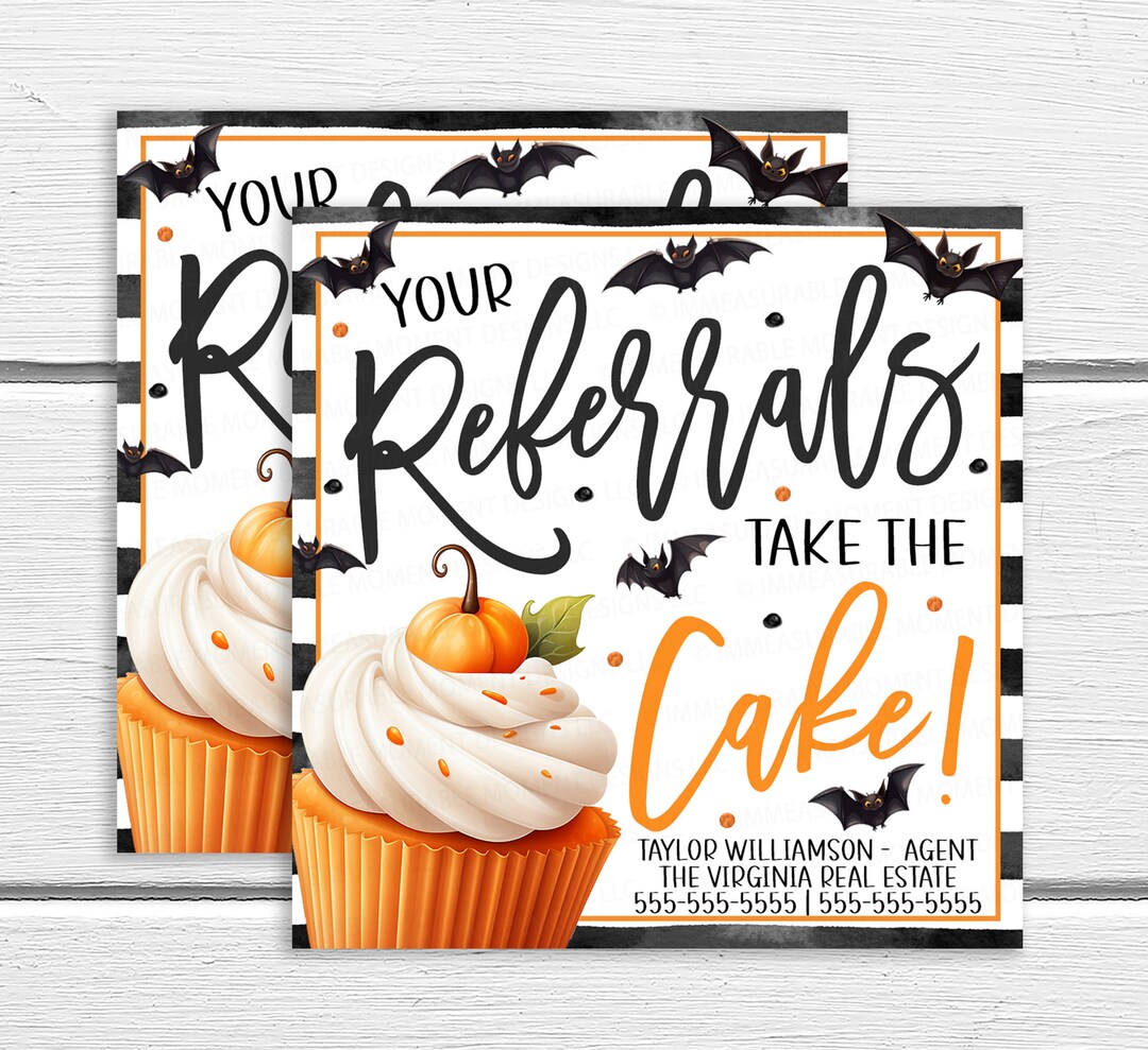 Halloween Cupcake Pop by Gift Tags, Realtor Real Estate, Your Referrals ...