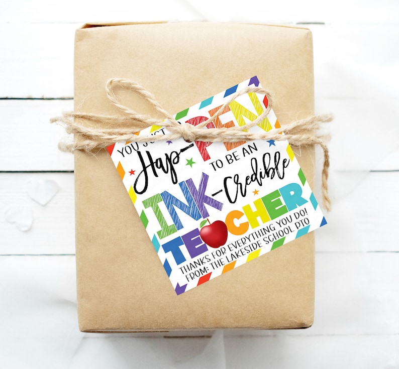 Teacher Pen Thank You Gift Tags You Hap-pen Ink-credible - Etsy