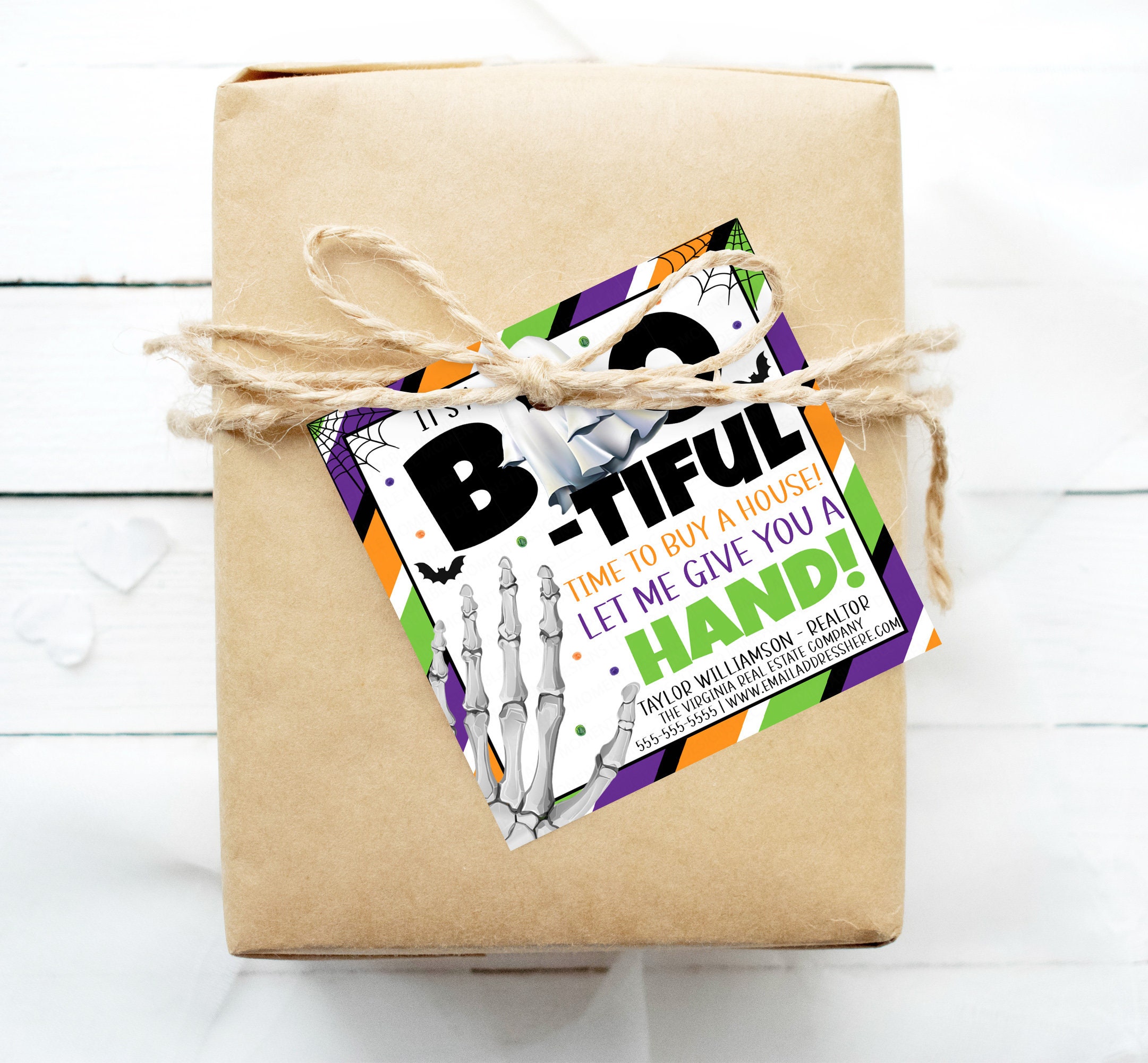 Halloween Realtor Pop by Gift Tags, Boo-tifil Time to Buy A House Let ...
