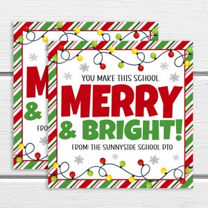 Christmas School Gift Tags, You Make This School Merry & Bright ...